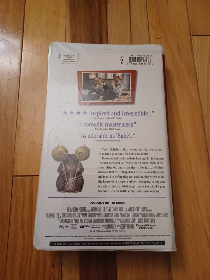 Mouse Hunt (VHS Tape, 1998, Clamshell) | eBay