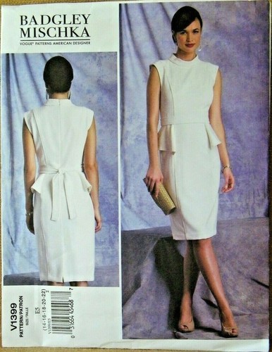 VOGUE PATTERN 1399 DRESS DESIGNER MISSES SIZES 14 16 18 20 22 UNCUT | eBay