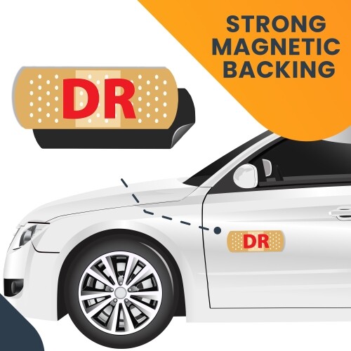 DR Band Aid Magnet Decal, 3x8 In Heavy Duty Automotive Magnet for Car ...