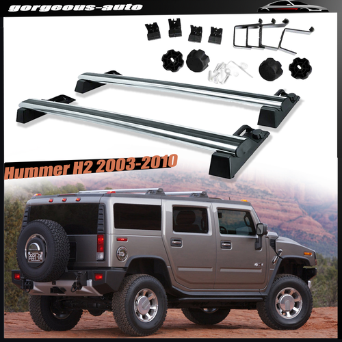 2PCS Fits for Hummer H2 2003-2010 Aluminum Roof Rail Racks Cross Bars ...