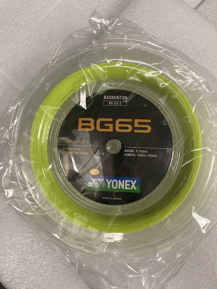 New Yonex BG65 BG65-2 200M Reel String White | eBay