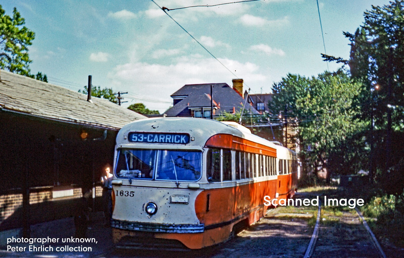 Digital Photograph: Pittsburgh PCC 1635 at BrentwoodTerm., Ln 53 ...