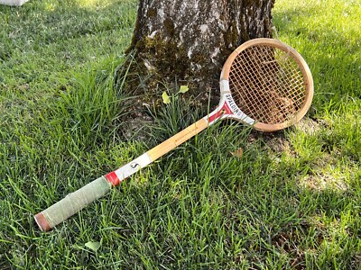 Vintage Wooden Tennis Racket Round, Match Play Precision Built Model | eBay