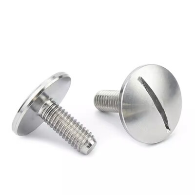 M2 M2.5 Slotted Screws Large Flat Round head Bolt GB947 Stainless steel ...