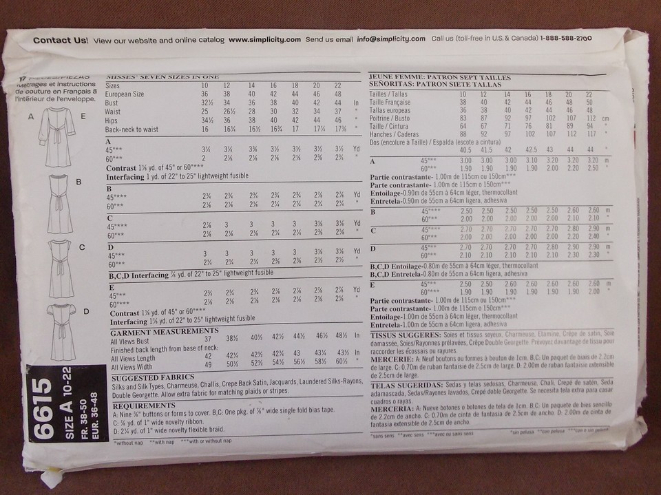 New Look Misses Dress Sizes 10-22 Uncut Pattern 6615 | eBay