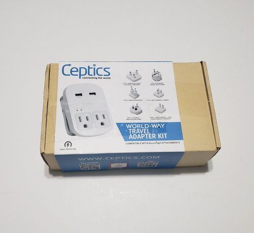 Ceptics World Travel Adapter Kit Qc 3.0 2 USB + 2 Us Outlets | eBay