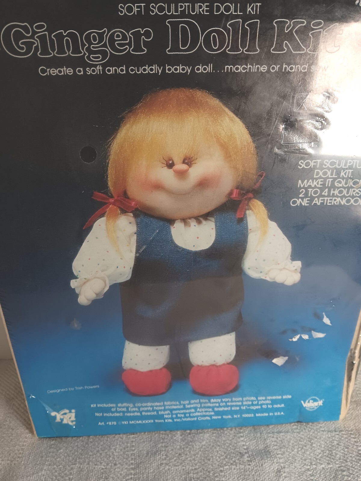 Vintage Valiant Crafts Ginger Snap Doll Kit Soft Sculpture for sale ...