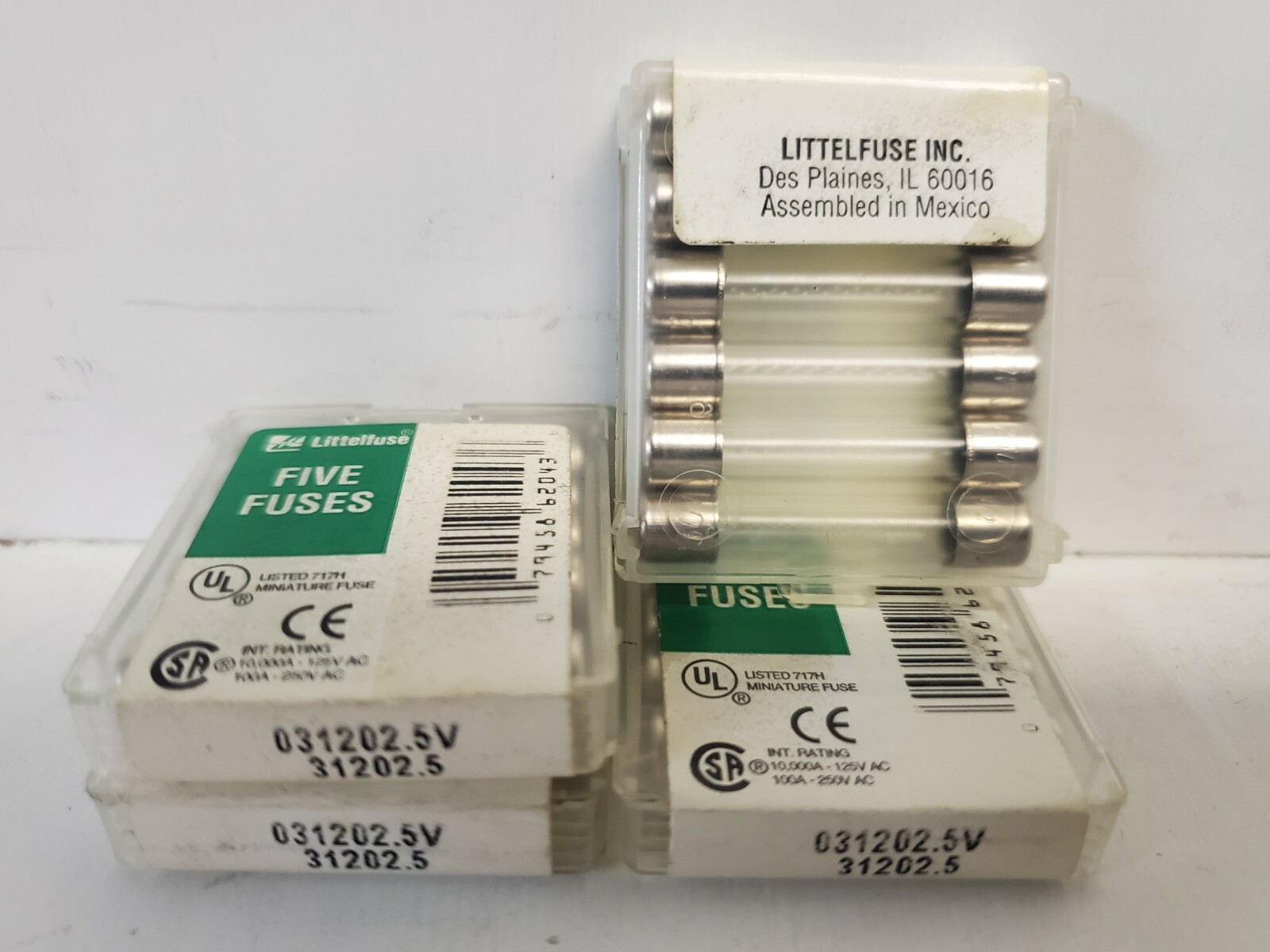 LOT OF (21) NEW OLD STOCK! LITTELFUSE GLASS FUSES 031202.5V | eBay