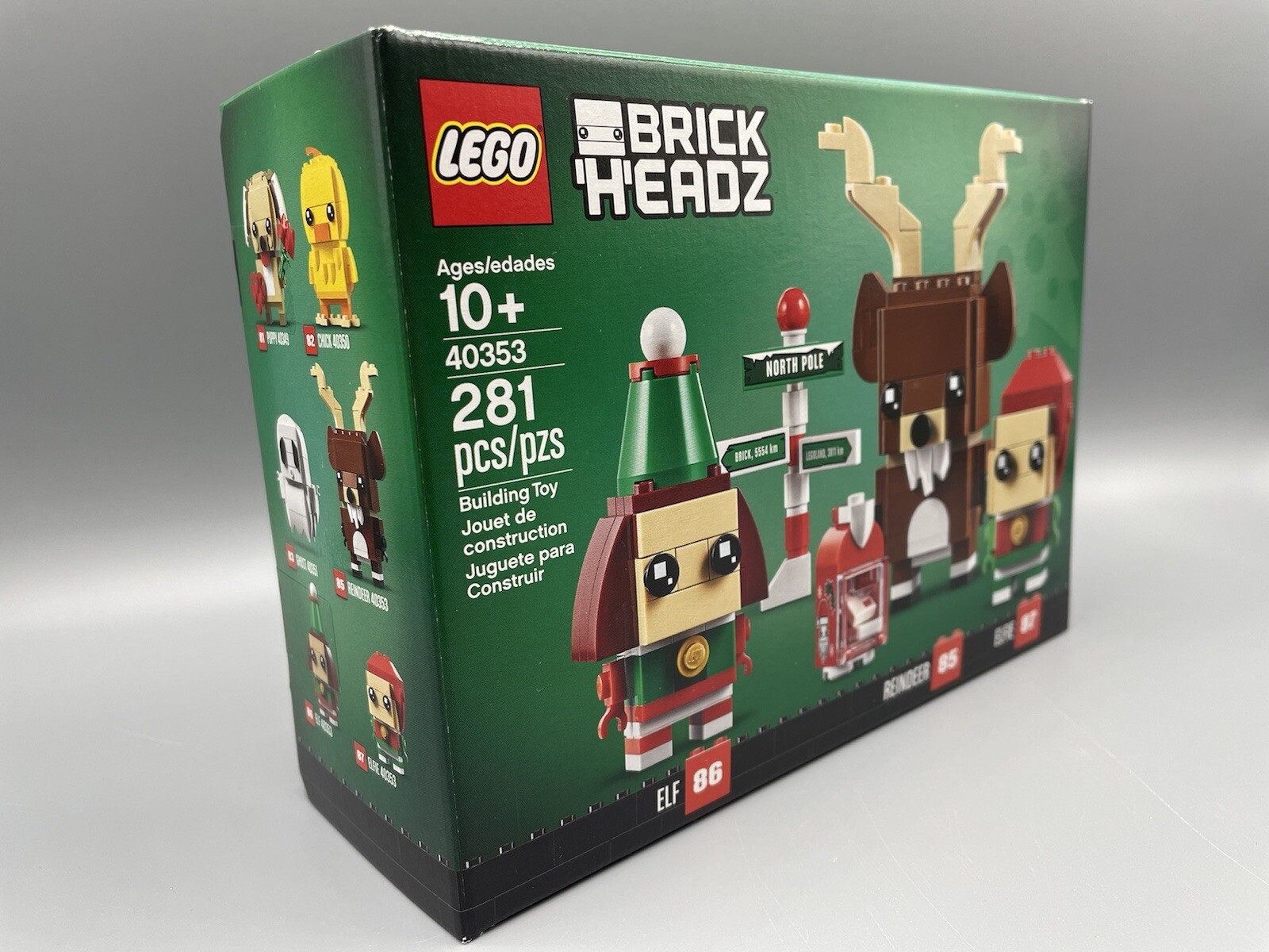 LEGO 40353 BrickHeadz, RETIRED, Elf, Reindeer, & Elfie, 281 pc's, MINT ...