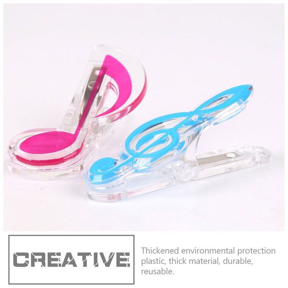10Pcs Creative Music Book Clips Score Clips Sheet Clips Music Note ...