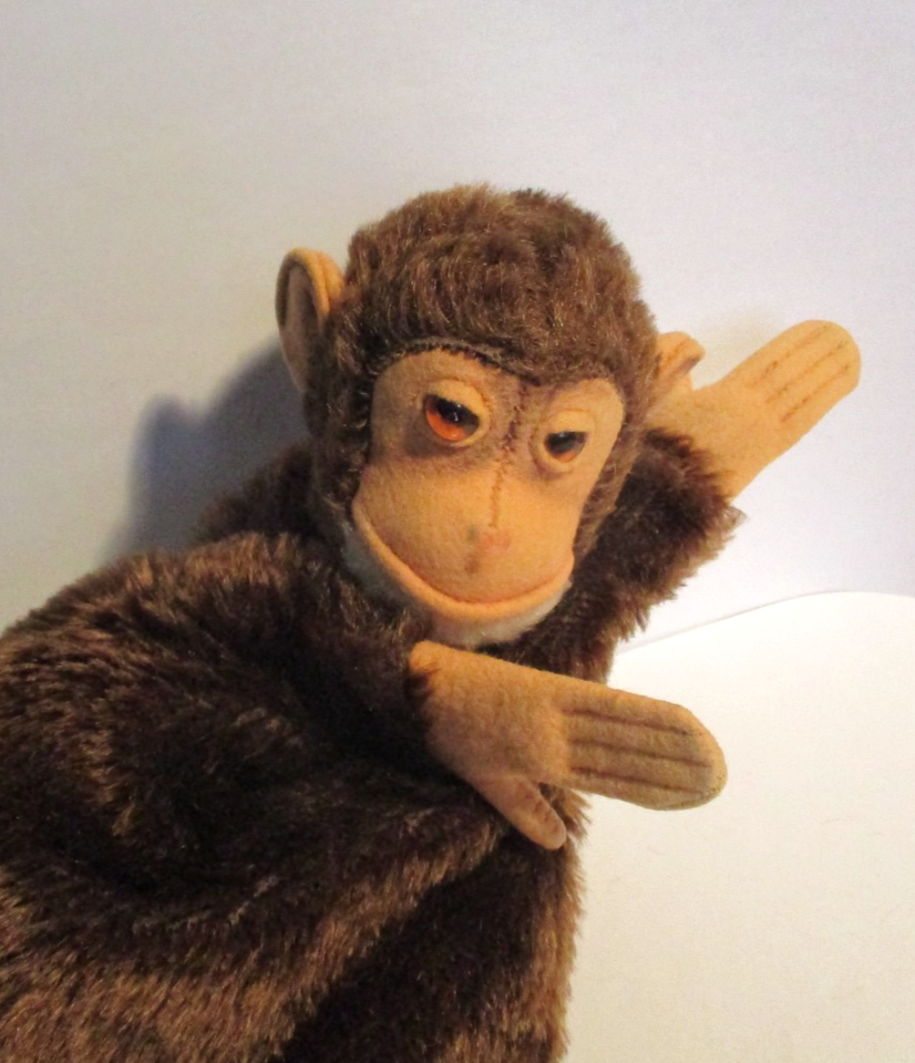 Vintage Steiff Jocko Hand Puppet Made in Germany Soft Chimpanzee Monkey ...