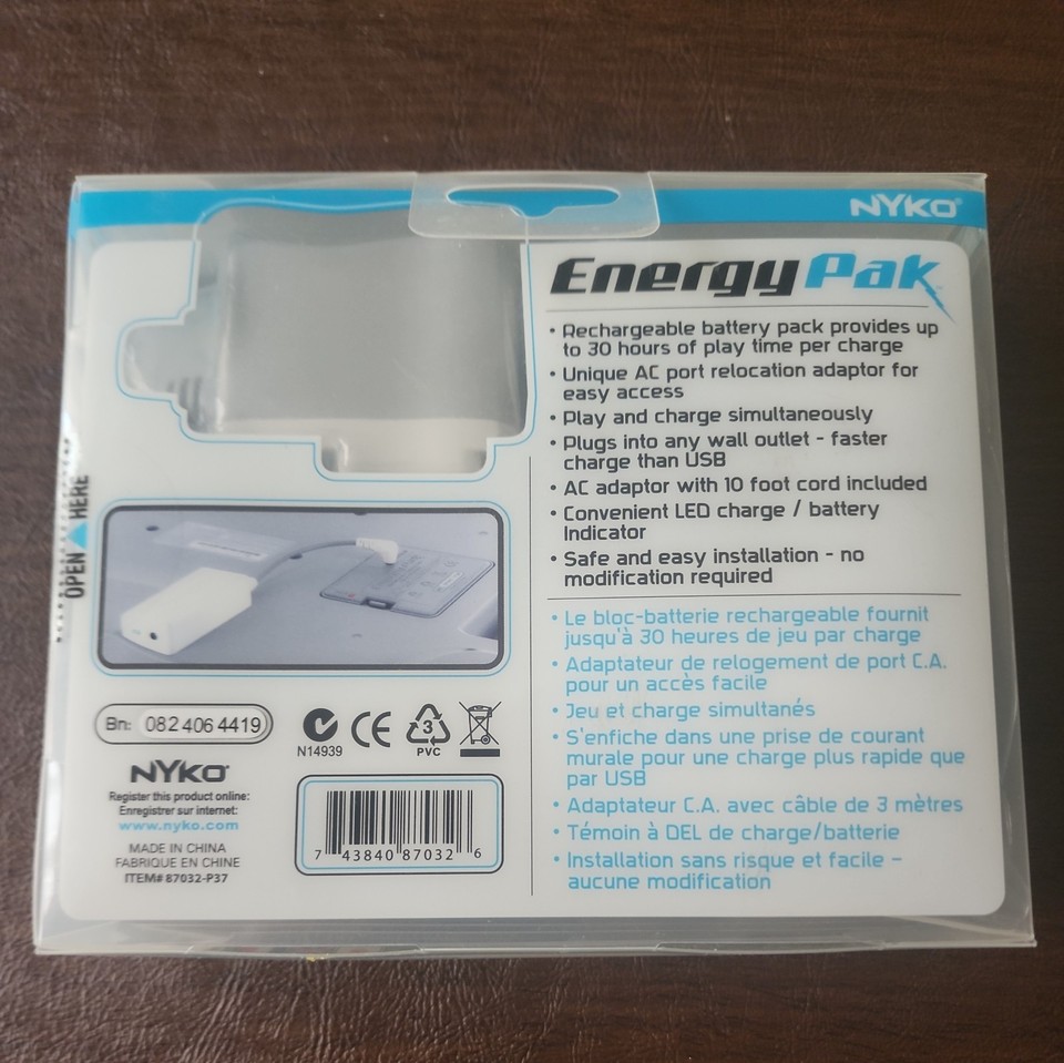 Nyko Energy Pak Rechargable Battery Pack For Nintendo Wii Balance Board ...