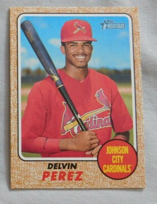2017 Topps Heritage Minor League Edition #111 Delvin Perez Cardinals Rc ...