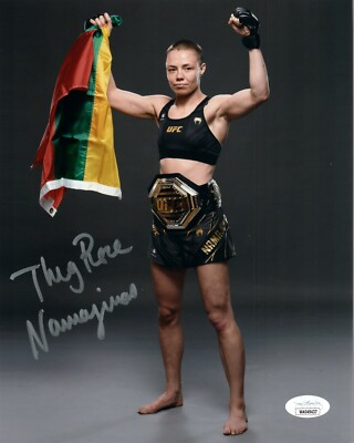 Thug Rose Namajunas Signed 8x10 UFC Strawweight Champion Photo #58 JSA ...