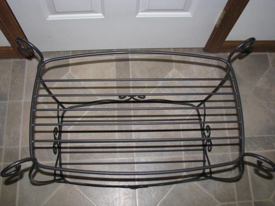 LONGABERGER WROUGHT IRON HOPE CHEST STAND / SIDE TABLE "RARE" "HARD TO ...