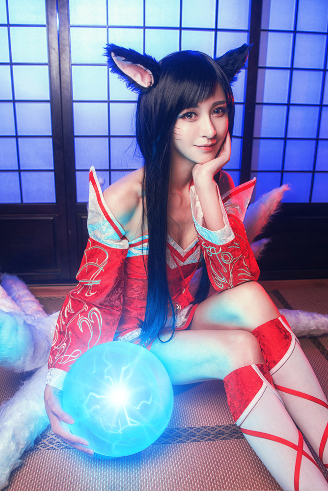 League of legends LOL Ahri Nine-Tailed Fox Fox Cosplay Costume