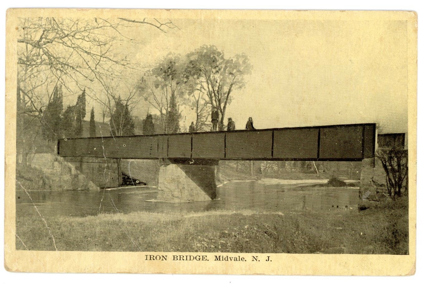 Midvale NJ - VIEW OF IRON BRIDGE OVER CREEK - Postcard | eBay