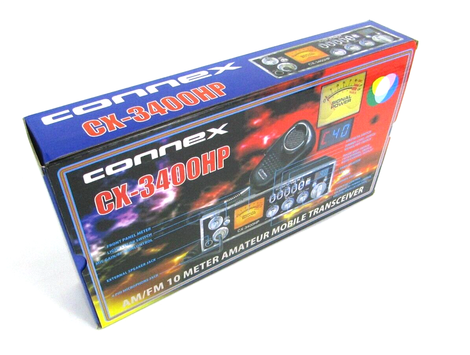 Connex CX-3400HP 10 Meter Amateur Mobile Radio, 40 Channels, AM/FM ...