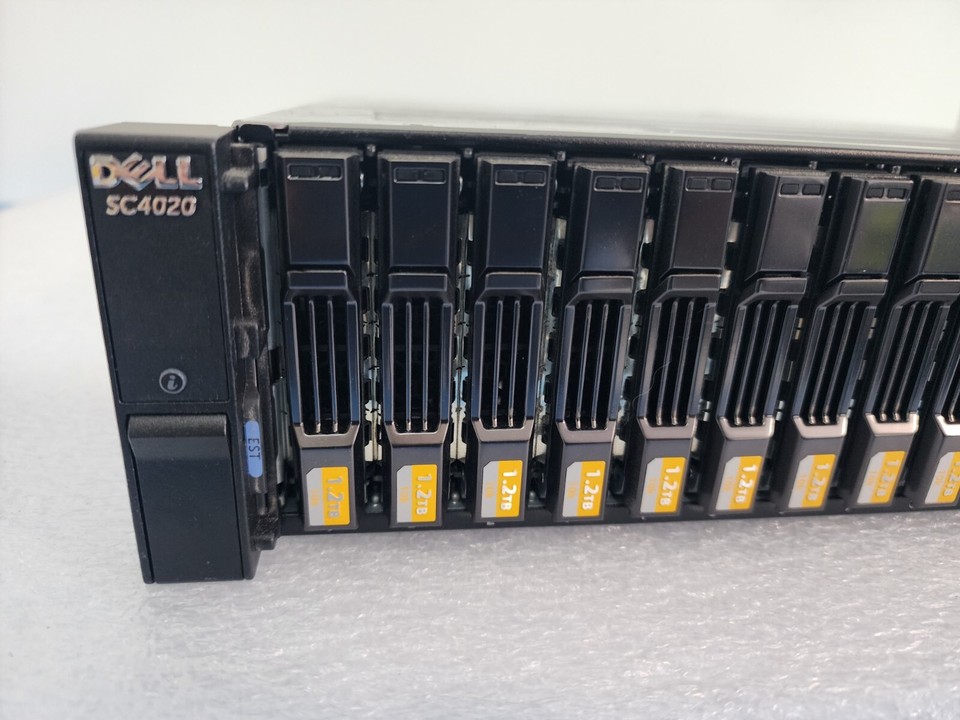 Dell Compellent SC4020 24x1.2tb Storage Array 2x 10G-ISCSI-2 Controller ...