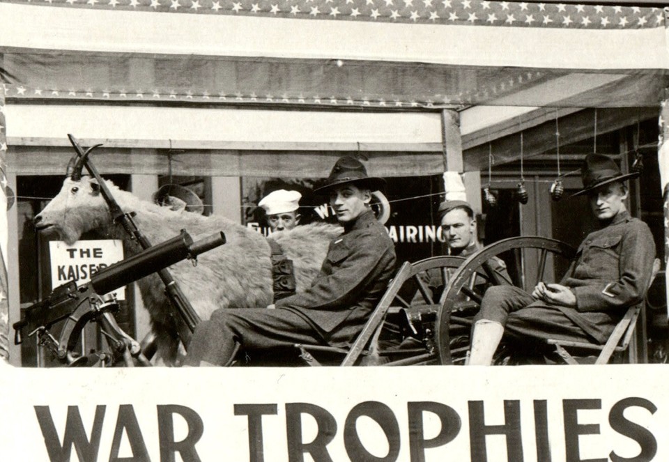 WWI Captured German Machine Gun Truck Army Soldiers Real Photo Postcard ...