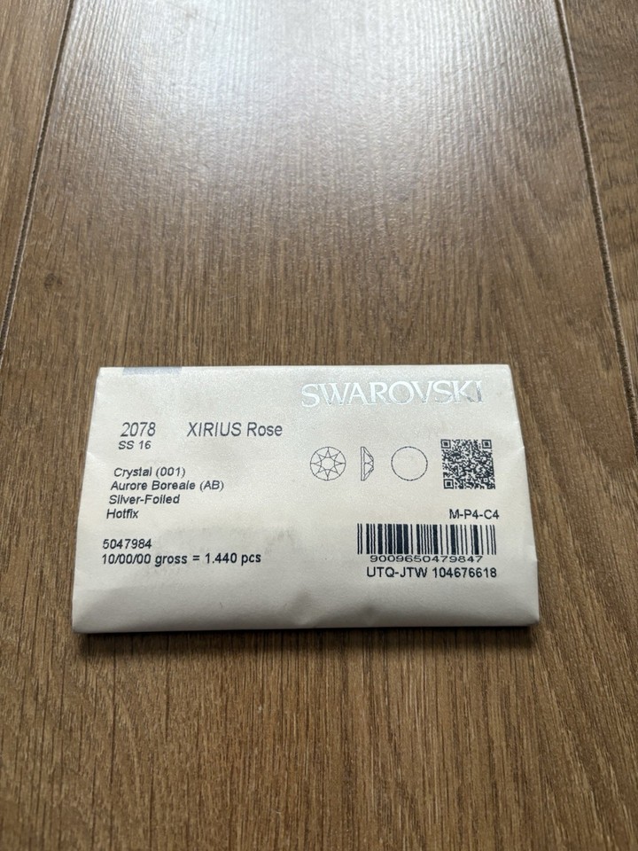 Swarovski Elements Genuine Full Pack AB 2058 Flat Back Rhinestones SS16 ...