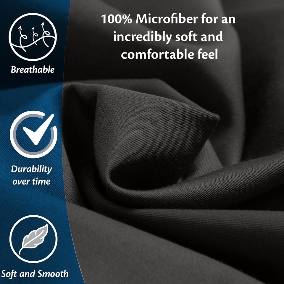 Premium Quality Fitted Sheet 25cm Deep Single Double King Microfibre ...