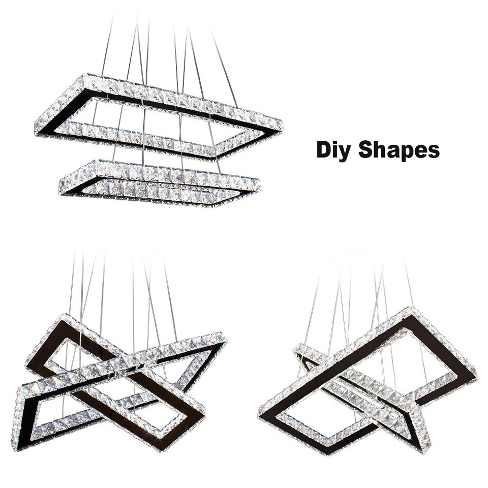 Modern LED Chandelier Crystal Ring Chandelier LED Pendant Light for ...