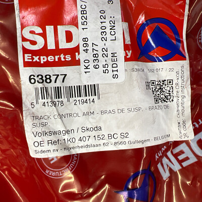 FRONT RIGHT LOWER CONTROL ARM & BALL JOINT 1K0407152BC A3 GOLF GTI ...