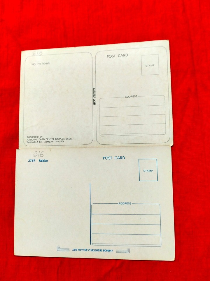 Rekha Rare Vintage Postcard Post Card India Bollywood 2pc | eBay