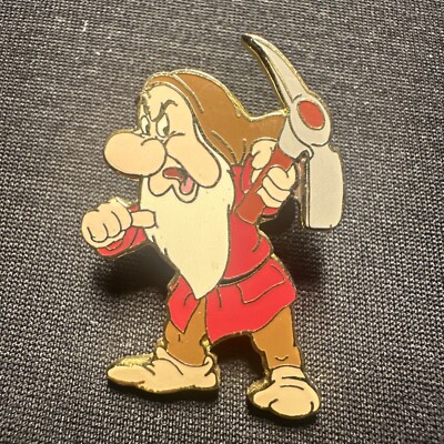 GRUMPY w/ Pick Axe Pointing Snow White & The Seven Dwarfs 2002 Disney ...