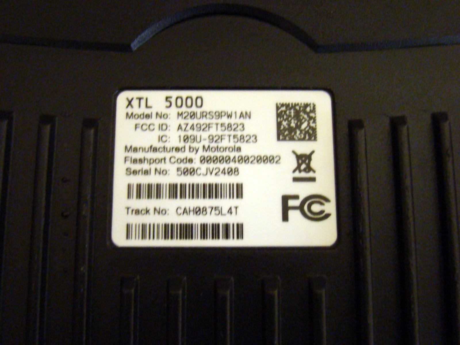 MOTOROLA XTL5000 XTL 5000 700/800 MHZ Digital RADIO P25 M20URS9PW1AN | eBay