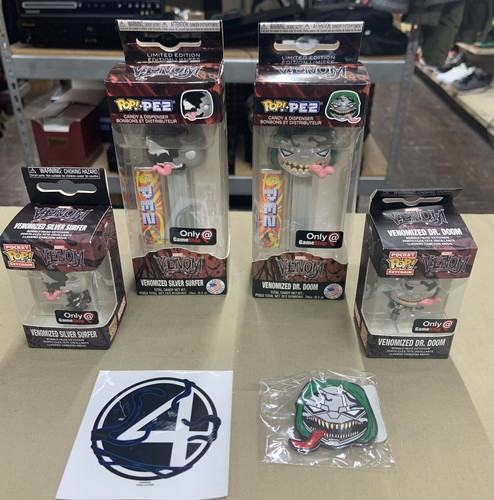 Funko POP! Venomized Silver Surfer Dr. Doom PEZ Dispenser Fantastic 4 ...