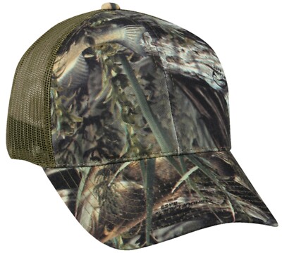 CAP - FISHOUFLAGE® BASS FISHING CAMO MESH BACK HAT ADULT FOF-200 BASS ...