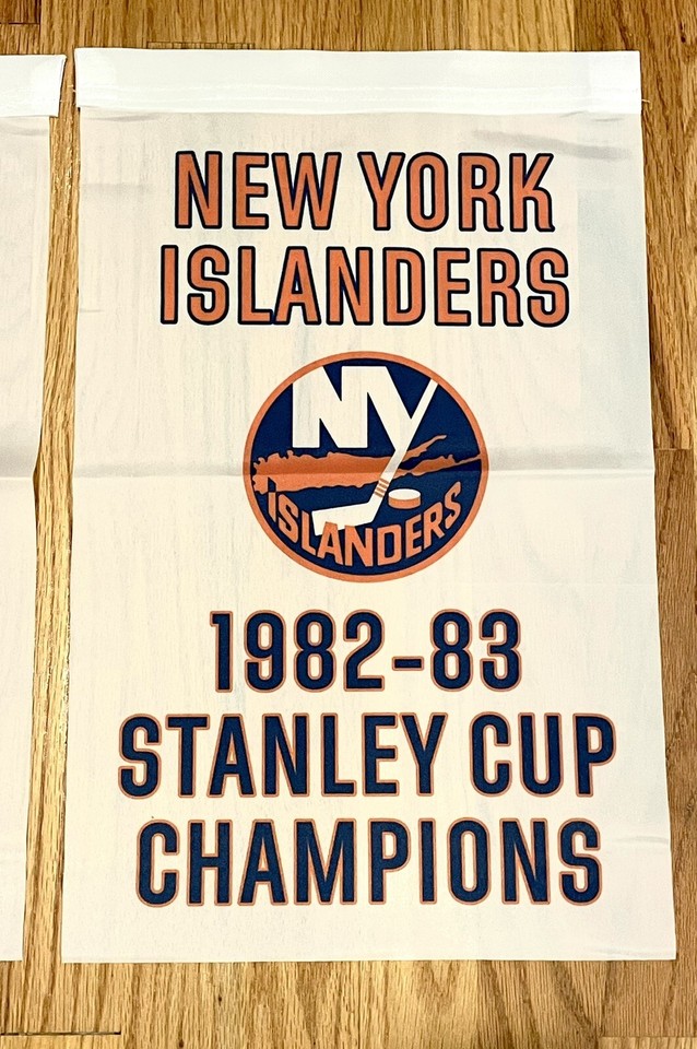 New York Islanders NHL Stanley Cup Champions 4 Banners/Flags 18.5" x 11 ...