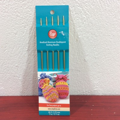 Boye Aluminum Doublepoint Knitting Needles US 2 - 7in - 2.75mm Set 5 ...