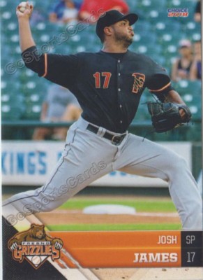 2018 Fresno Grizzlies Josh James RC Rookie Houston Astros | eBay