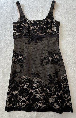 Women's Sleeveless Rampage Floral Dress Size 5 Black Gold Zipper Back ...
