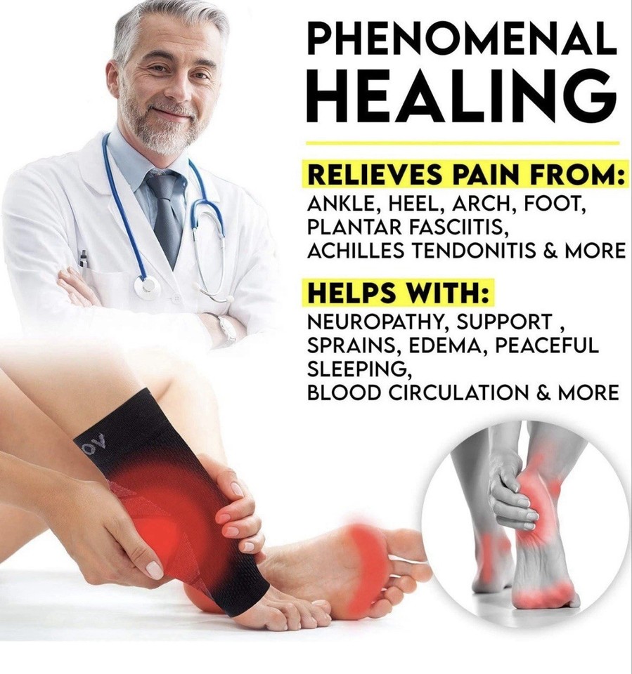 Nano Socks, Neuropathy Socks (Pair) for Women & Men, Ankle Support ...