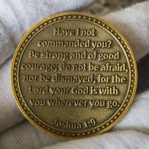 Christian Warrior Challenge Coin Strength and Courage Pocket Token ...