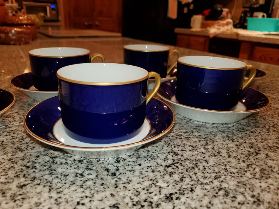 King Frederick SIGMA Cobalt Blue & Gold Coffee Tea Set Porcelain Made ...