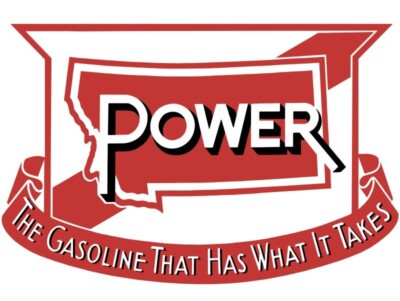 Montana POWER Gasoline DIECUT NEW 18" Wide Sign USA STEEL Large Size | eBay