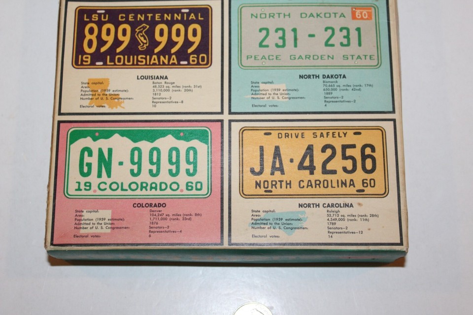 RARE 1950s Post Sugar Crisp Cereal Box Honey Bear License Plate Sticker ...