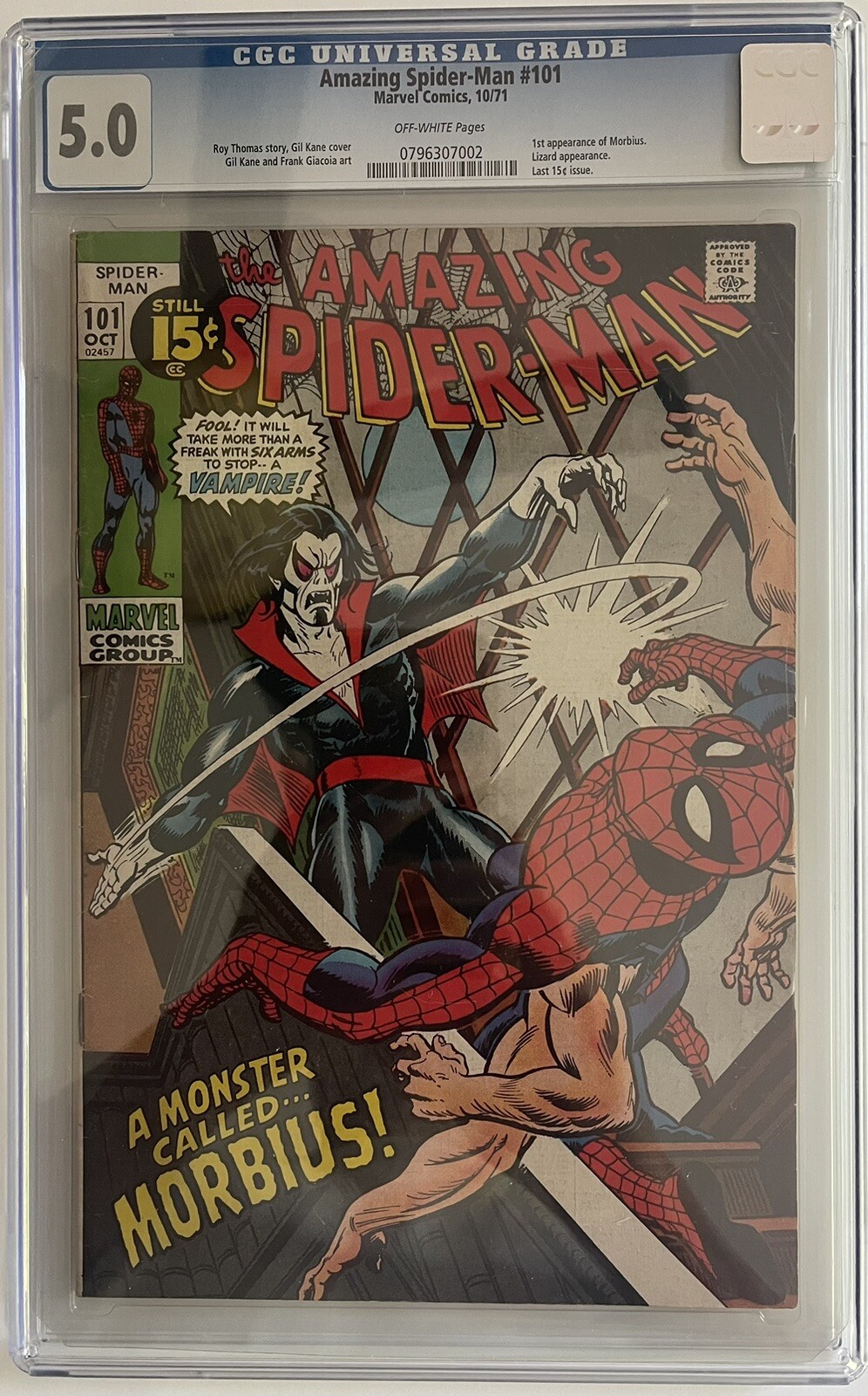 Amazing Spider-Man #101 (1971) CGC 5.0 First Morbius! | eBay