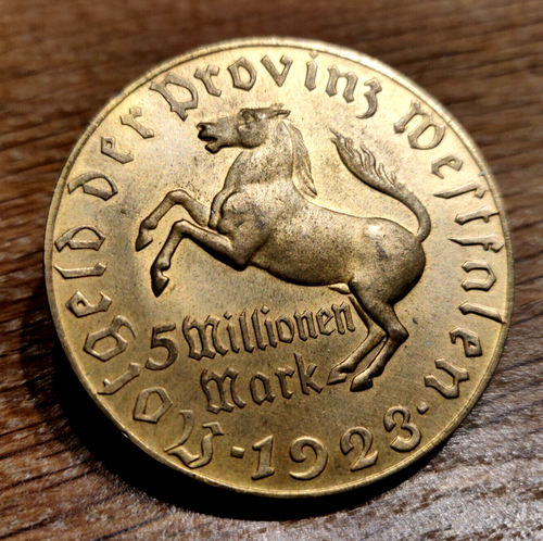 Germany Westfalen 1923 - 5 Million Mark Coin - Freiherr vom Stein | eBay