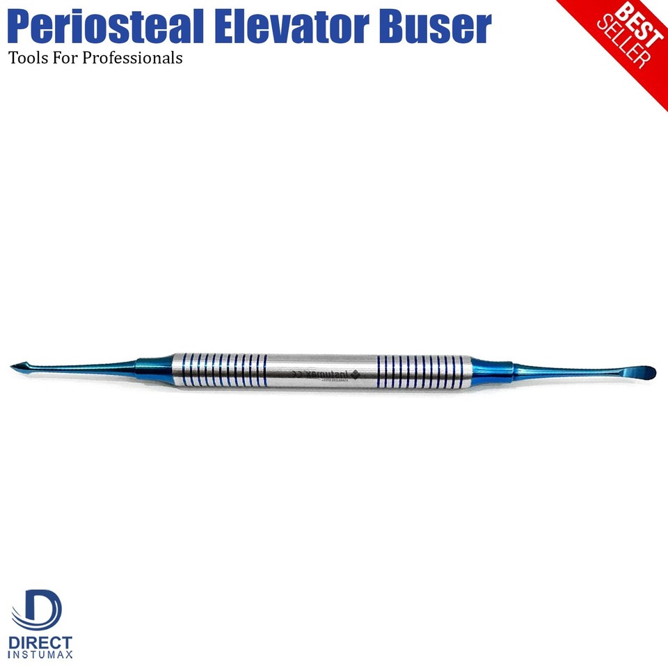 Dental Periosteal Elevator Buser Blue Titanium Coated Double Ended ...