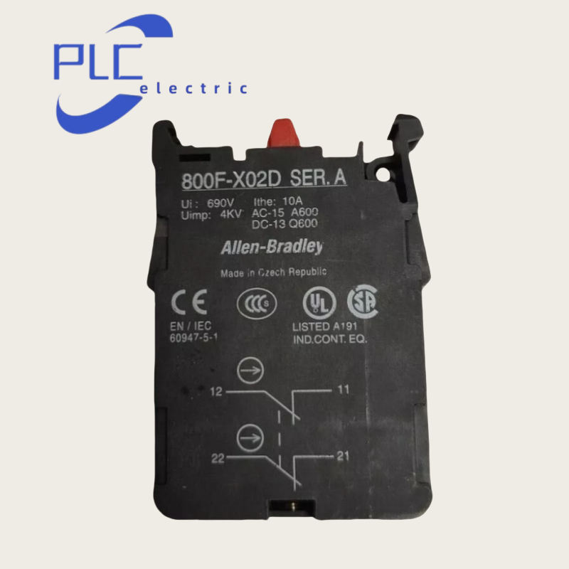 1PCS NEW Allen Bradley 800F-X02D 22mm 2 N.C 800F PB Contact Block Fast ...