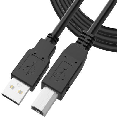 2m USB PRINTER CABLE LEAD WIRE A TO B FOR HP EPSON CANON SCANNER FAST ...