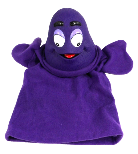 MCDONALDS Grimace 12" hand puppet vintage 1993, NEVER USED | eBay