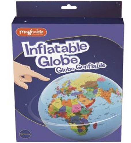 KEYCRAFT MAGNOIDZ INFLATABLE GLOBE 30CM - SC262 BALL WORLD MAP BLOW UP ...