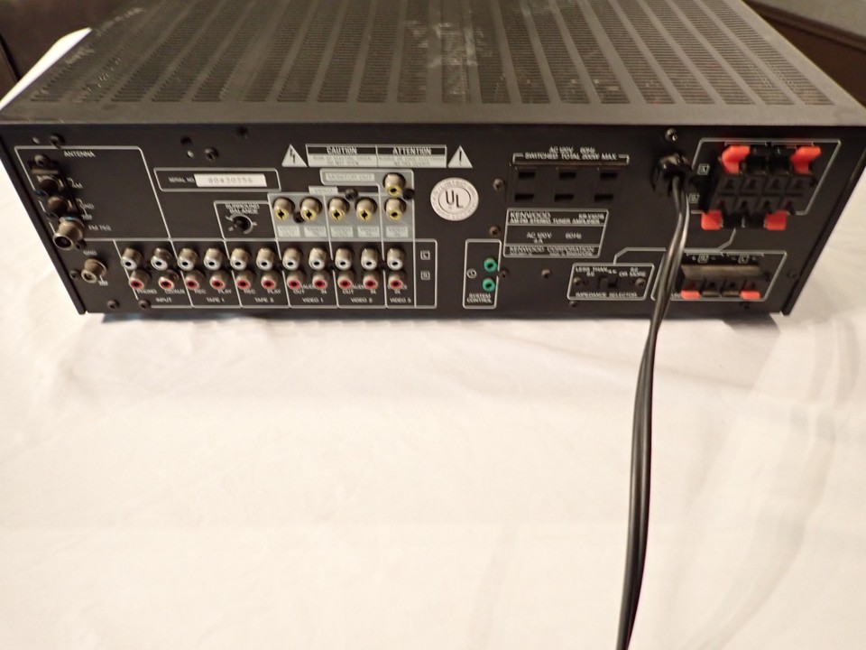 For repair** Vintage Kenwood KR-V107R AV Stereo Receiver RC-70 Remote ...